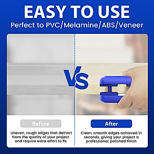 Edge Banding Trimmer,Veneer Trimmer with Tungsten Carbide Blades for Edge Trimmer Woodworking 1 Pack, Blue