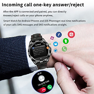 CARYWON Smart Watch for Android &iOS Phones with Calls Making and Answering,Messages Reminder,Heart Rate, Blood Oxygen and Pressure, Sleep Monitoring Tracker, Waterproof Fitness Watch for Men Women