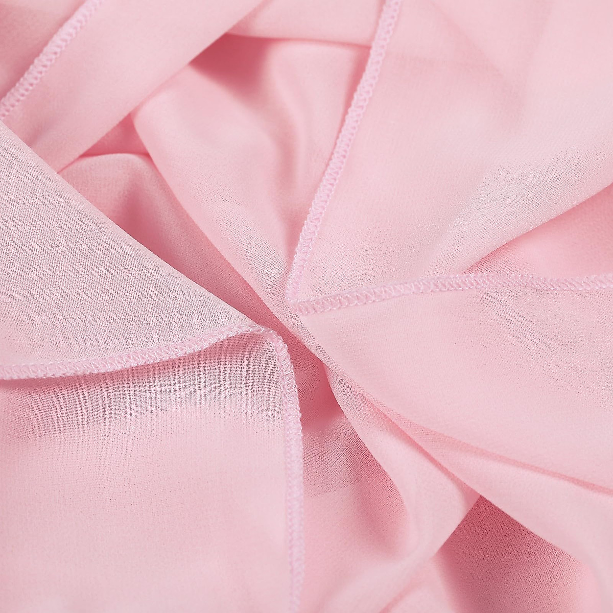 MoKoHouse Wedding Arch Drapes Fabric 3 Panels 6 Yards Pink Chiffon Drapes Backdrop for Baby Shower Birthday Party Decorations