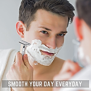 3 Pcs Double Edge Safety Razors For Men & Women - Safety Edge Razor Women Comes With 5 Astra Superior Platinum Double Edge Blades & Razor Cover - Reusable Men's Saftey Shaving Razors with Long Handle