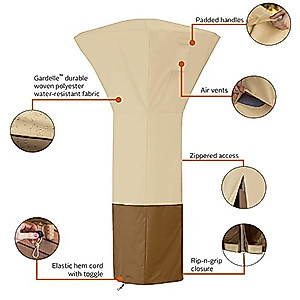 Classic Accessories Veranda Water-Resistant 32 Inch Stand-Up Patio Heater Cover, Outdoor Heater Cover