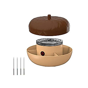 Smores Maker, Electric Flameless S'mores Maker with Lid, Tabletop Indoor Smores Kit with 4 Compartment Trays and 4 Forks, Fun Gifts for Family, Movie Night Supplies, Housewarming Gifts for New House