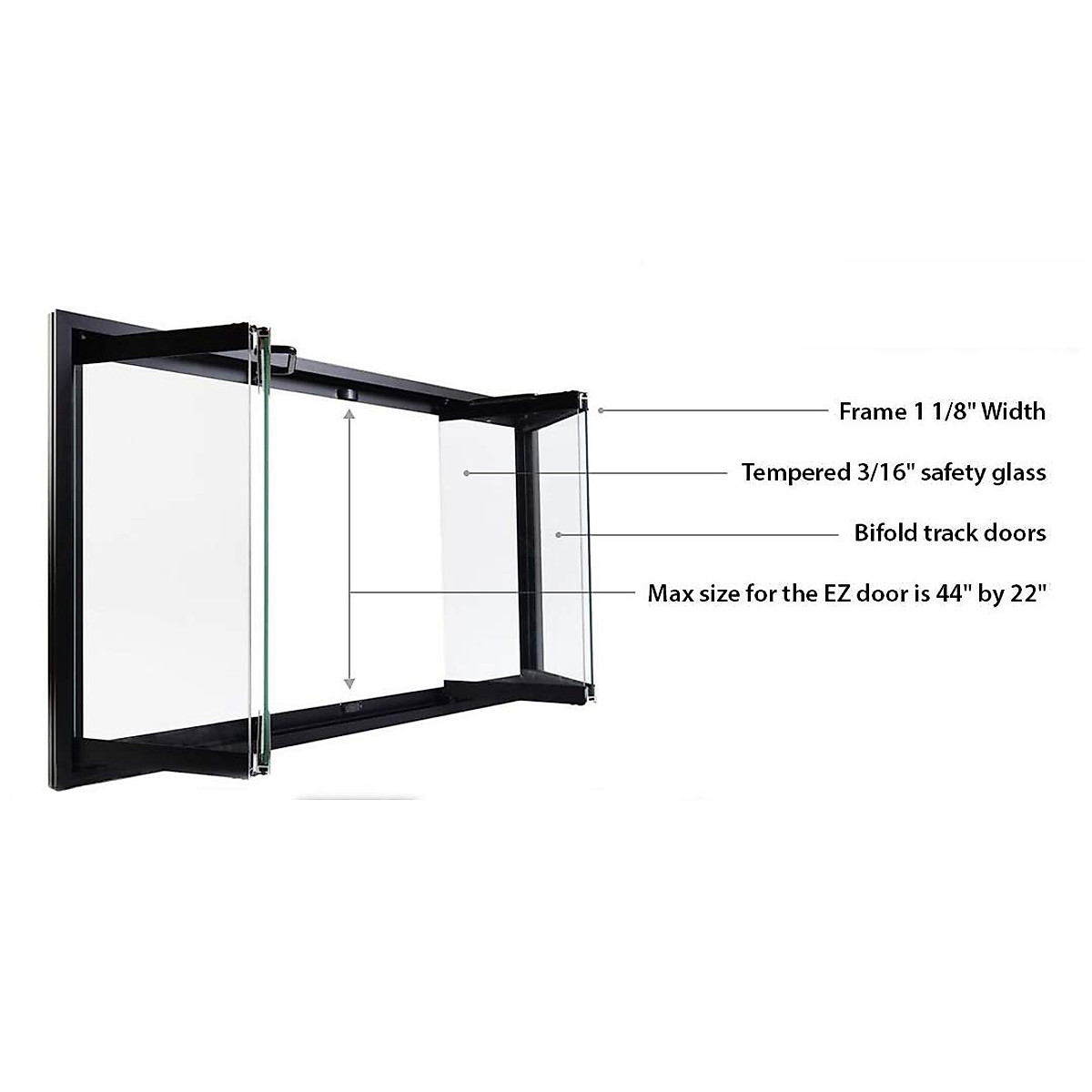 Heatilator Prefab Fireplace Door | Easy to Install | Frame Included | - Fits Models E36, EC36, HB36A, HB36AI Only.