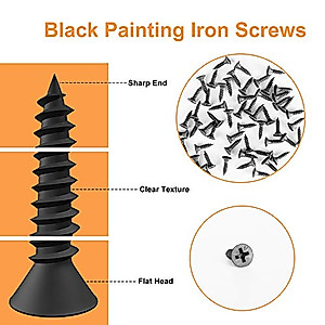 Blingstar L Bracket Stainless Steel Corner Brace 16 Pcs 1.57x1.57 Inch Joint Right Angle Bracket 90 Degree Corner Fastener for Wood Furniture Bedframe Cabinet Drawer Chair, with 64 Pcs Screws, Black