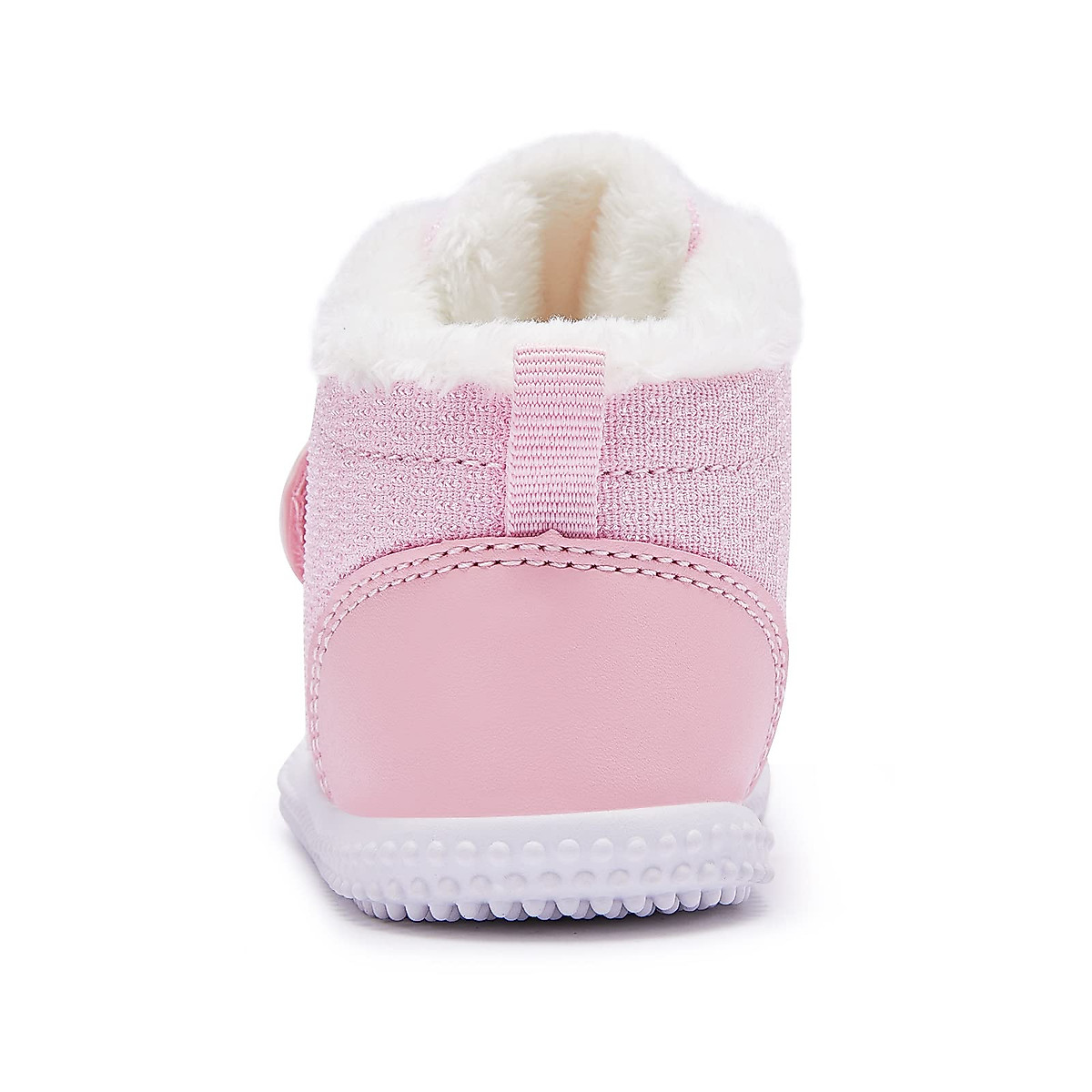 BMCiTYBM Baby Boy Girl Boots Winter Warm Snow Boots Lightweight Walking Shoes Infant First Walkers 6 9 12 18 24 Months Pink 12-18 Months