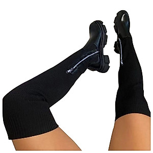 Womens Sandals, Winter Boots for Women Women's Comfortable Boots Y2K Shoes Strappy Sneakers Running Formal Boots High Heel Boots for Women Black