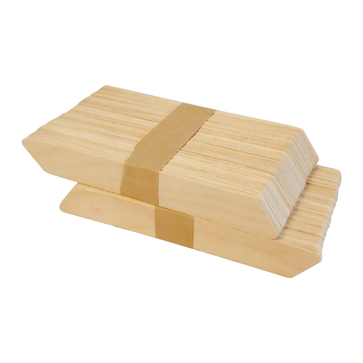 Waxness Body Waxing Wooden Angled Spatula Applicator 100 Pk