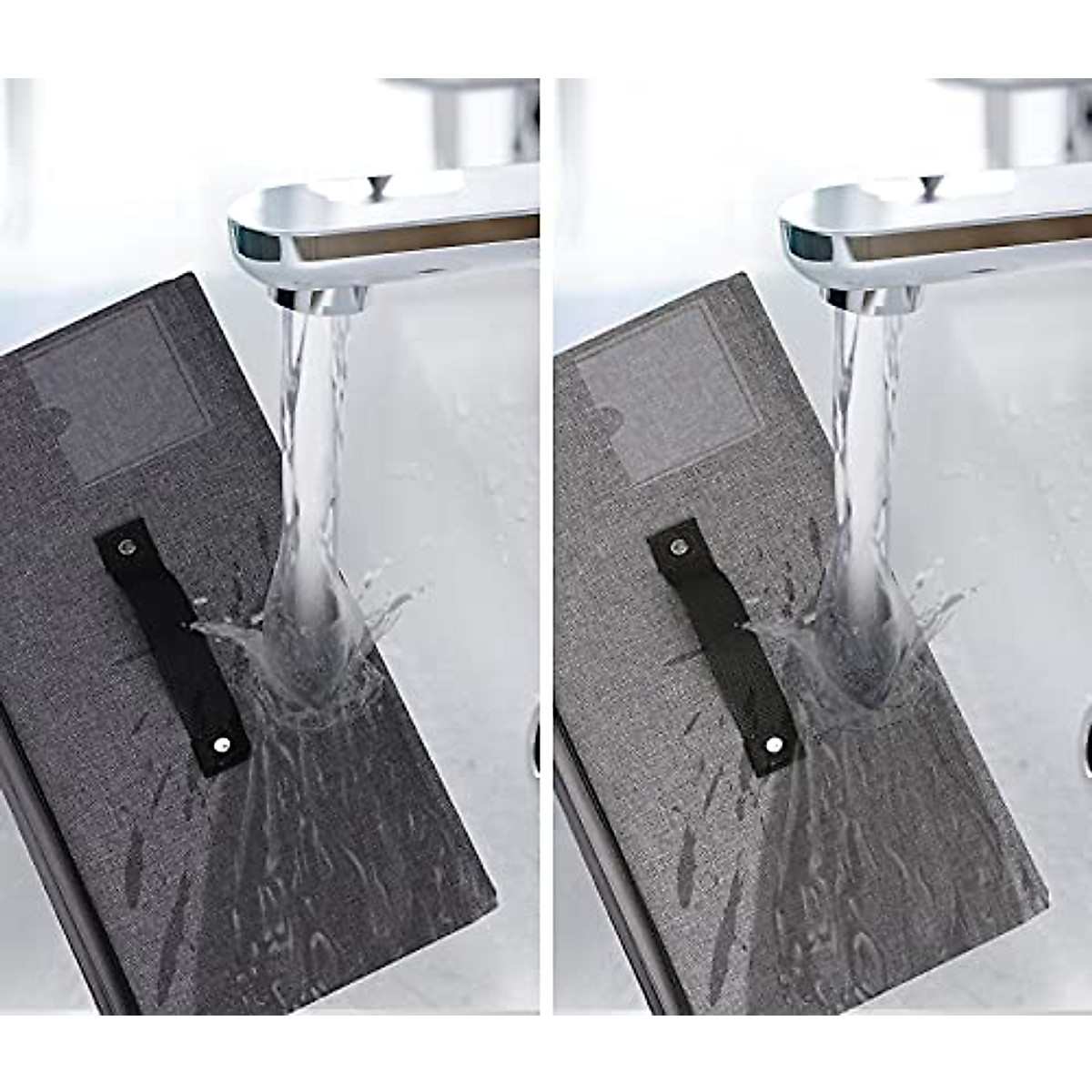 2PCS Foldable Under Bed Storage Box with Plastic Support Liner, Handles, Zipper lid, Blankets Clothes Comforters Storage Bin Organizer for Bedroom and Closet, 29×15×7inch, Black Grey