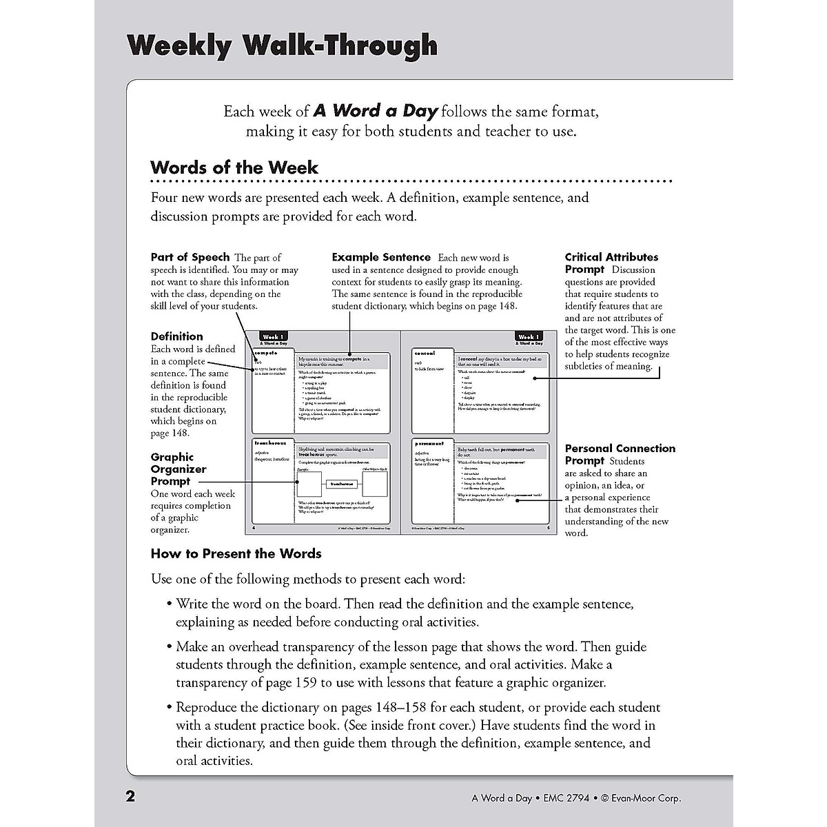 A Word a Day, Grade 4 Teacher Edition