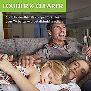 Avantree Medley Clear - Wireless Earbuds for TV Listening with Clear Dialogue, Enhanced Volume, Soundbar Passthrough, 20H Neckband Headphones with Bluetooth Transmitter & Charging Dock