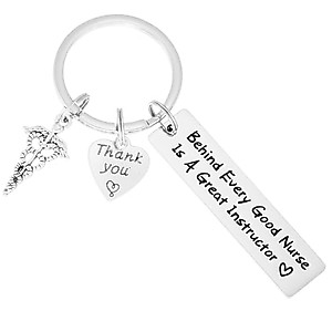 Kivosliviz Nurse Preceptor Keychain Gifts for Women Men Male Nurse Teacher Gifts Nursing Clinical Instructor Appreciation Best Nurse Professor Jewelry Clinical Instructor Keychain