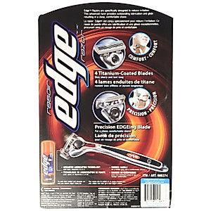 Edge 4-Titanium-Blade Razor with 17 Refills