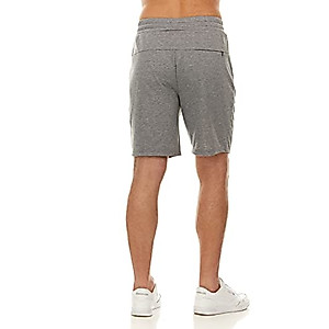 PURE CHAMP Mens Shorts French Terry 3 Pack Gym Shorts for Men Athletic Workout Training Shorts with Zipper Pocket and Drawstring Size XS-3XL (Group A,2XL)