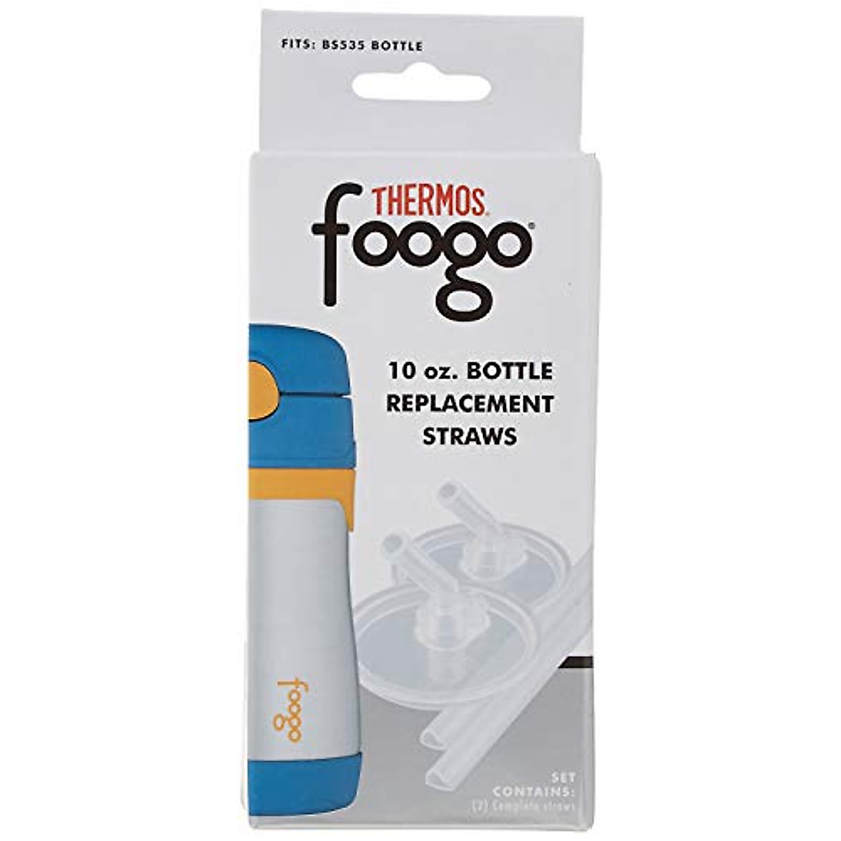 Thermos Foogo Replacement Straw Set for Thermos 10-Ounce Straw Bottles, Set of Two Straws