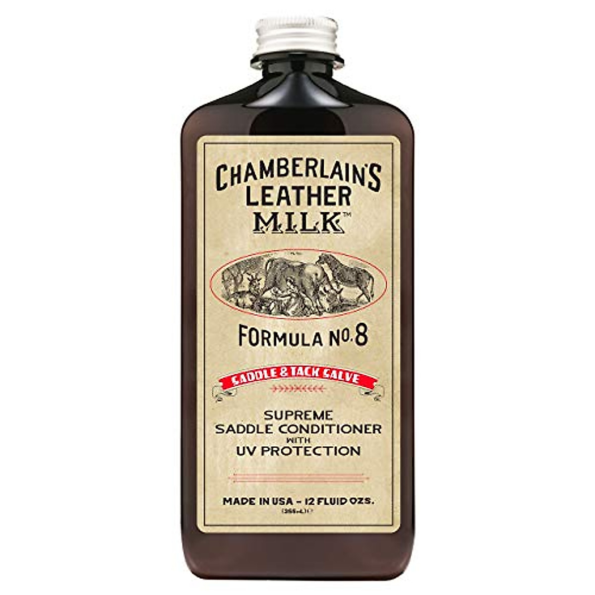 Chamberlains Leather Milk Saddle Tack Salve Conditioner Formula No. 8, 12 Ounce