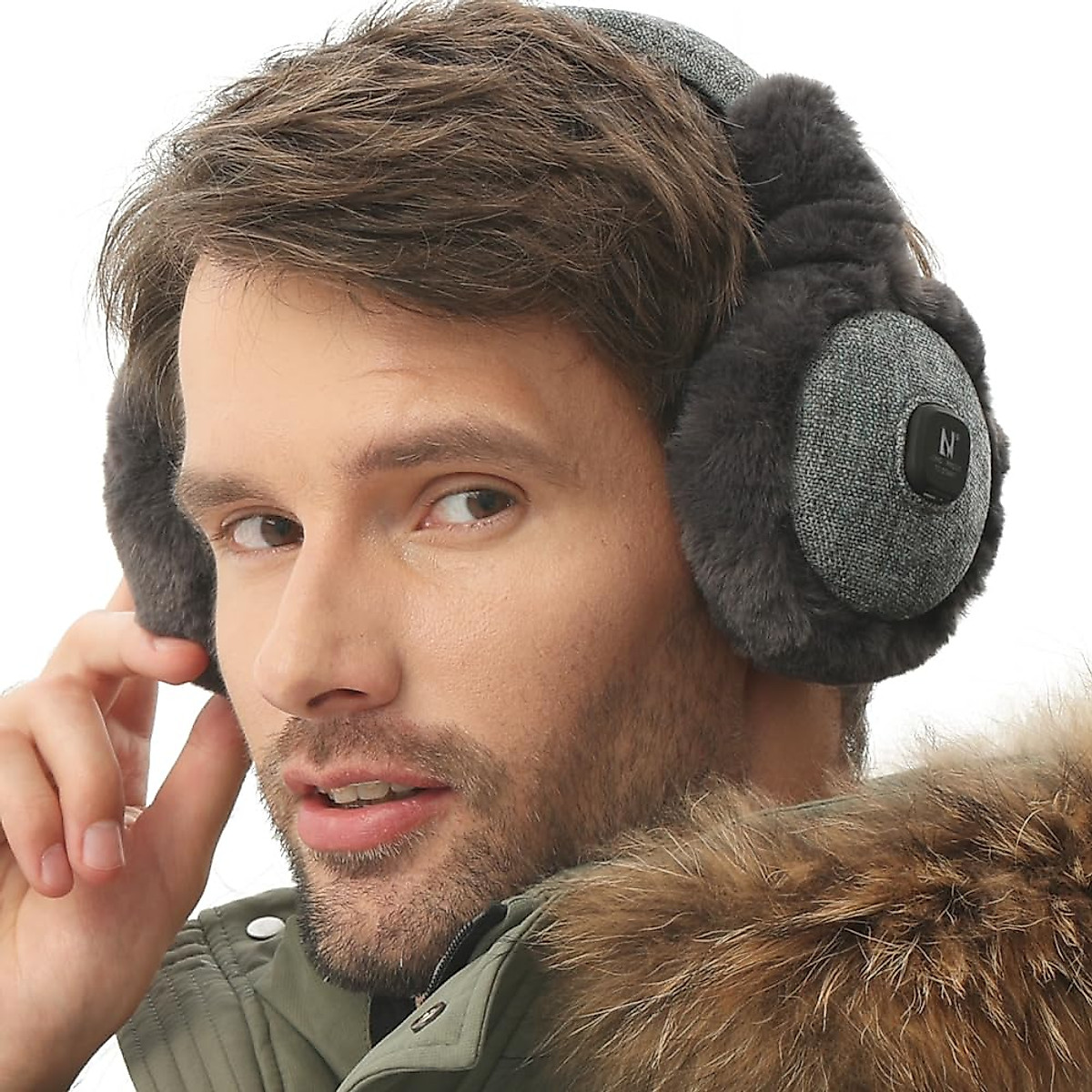Aroma Season Heated Earmuffs Men & Women, Heated Ear Warmer for Hiking, Running, Walking, Skiing, Camping, 30 Min Auto-off