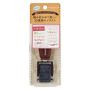 Shachihata Rotating Decoration Stamp Mini Flower NRD-15A1