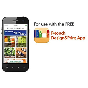 Brother P-Touch Cube Smartphone Label Maker, Bluetooth Wireless Technology, Multiple Templates Available, Apple & Android Compatible - Blue