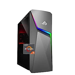 ASUS ROG Gaming Desktop, AMD Ryzen 5 3600X Processor, NVIDIA GeForce GTX 1660Ti, 64GB RAM, 2TB SSD Wi-Fi, Bluetooth, Windows 10, Bundle with JAWFOAL