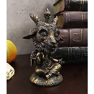 Ebros Whimsical Sabbatic Goat of Mendes Samael Lilith Baphomet Bobblehead Figurine LaVeyan Satanic Devil Baphomet Worship Lucifer The Caduceus Symbol Bobble Heads