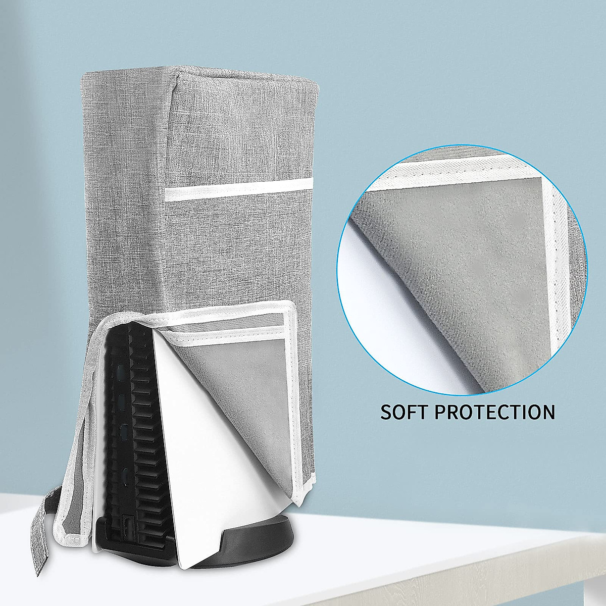 PS5 Dust Cover for Playstation 5 Console Disc Edition & Digital Edition Waterproof and Dust Protector