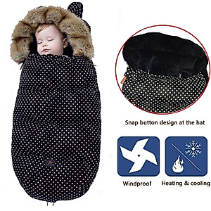 Baby Sleeping Bag Winter Keep Warm Stroller Bunting Bags for 0-3Y Old Universal Footmuff Outdoor Thick Infant Blanket (Blue), N/C FYSD-18-1129