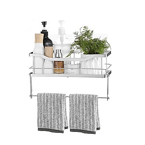 IWONEDY Shower-caddies Adhesives 2PC Shower Shelf Adhesive, Transparent Shower Caddy Adhesive for Bathroom Storage Shelves, Kitchen Racks and Soap Holder Strong adhesive, No Drilling Required