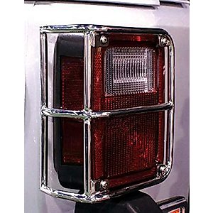Rampage Euro Taillight Guards | Pair, Steel, Stainless | 88460 | Fits 2007 - 2018 Jeep Wrangler JK