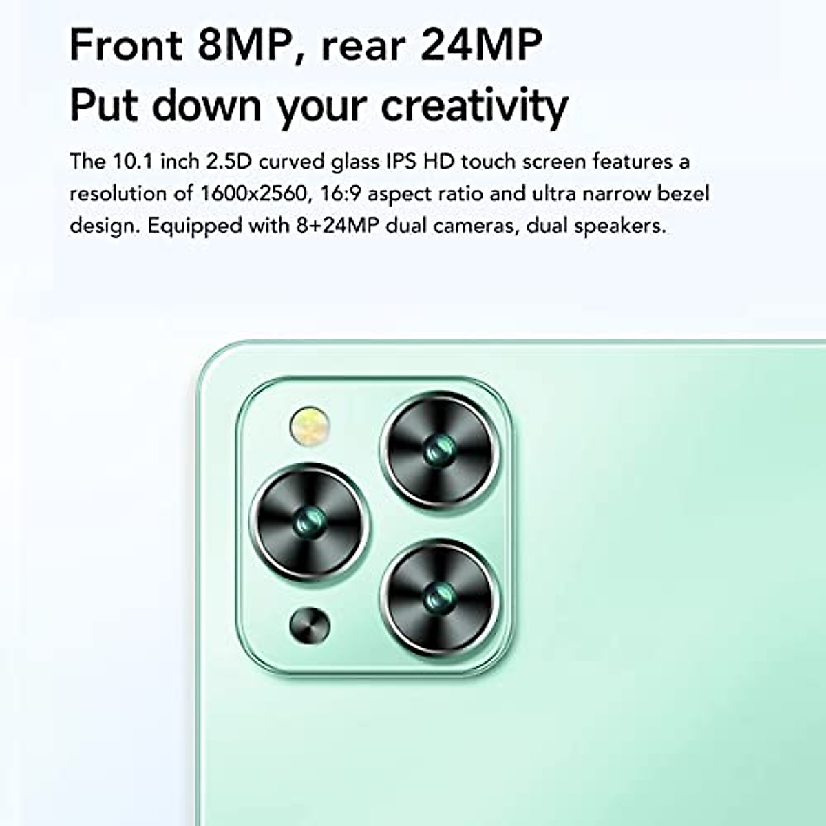 VINGVO Gaming Tablet, Speakers with Two Cameras 10.1 Inch Tablet for Long Commutes (US Plug)