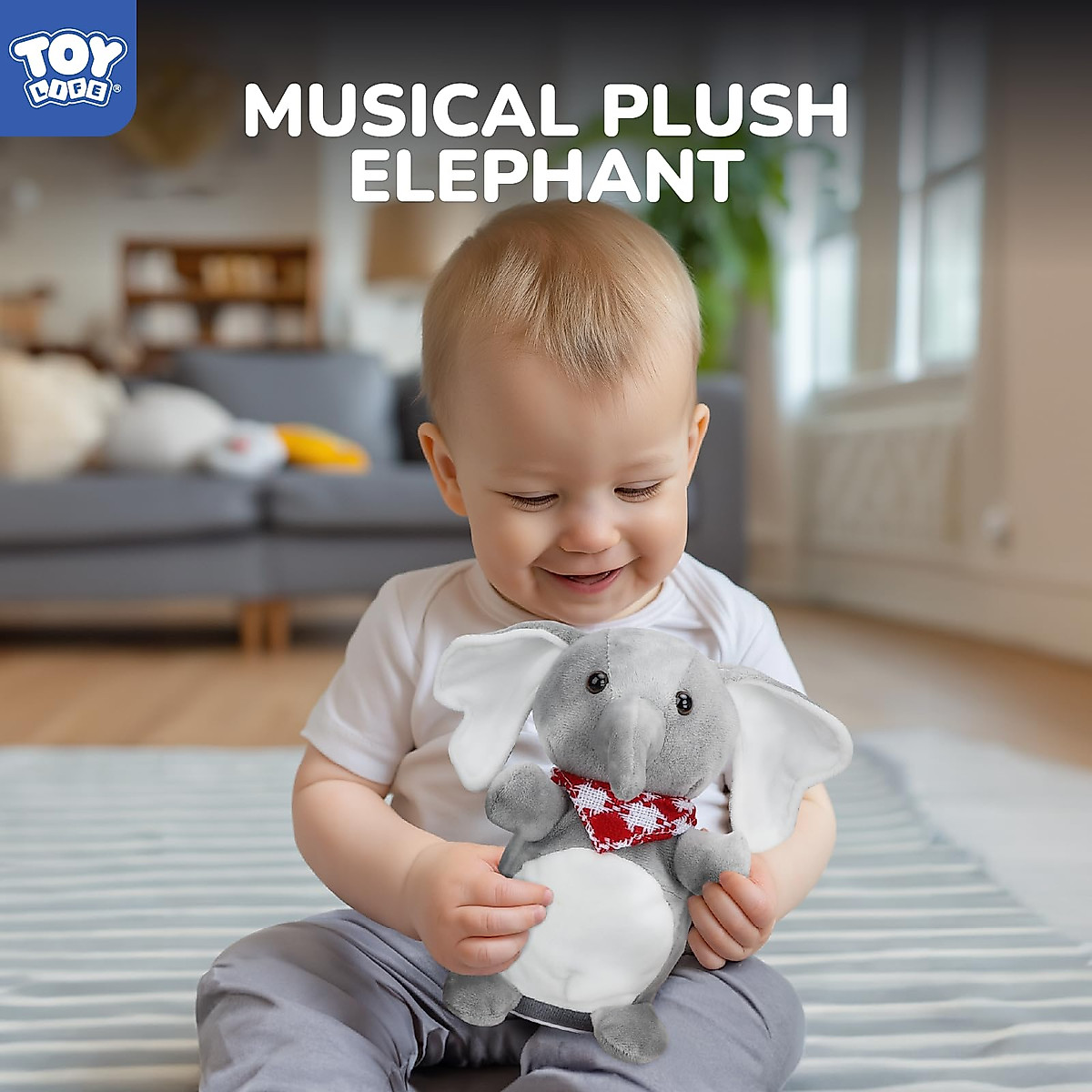 TOY Life Infant Toys for Baby 18M+ Months Baby Musical Talking Toys Plush Elephant Toys - Stuffed Newborn Toys with Dancing Singing Toys for Babies Boys Girls Toddlers Baby Toys 18M+ Months