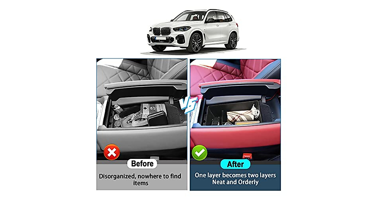 BMW X5/X6/X7 Center Console Organizer - Perfect Fit & Easy Storage