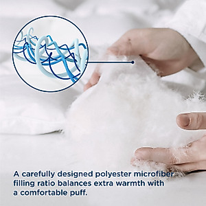 Bedsure Full Size Duvet Insert - Down Alternative White, Quilted All Season Comforter with Corner Tabs