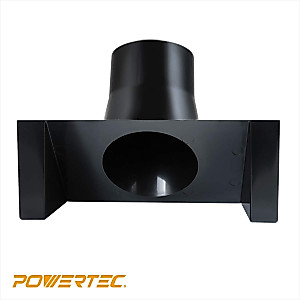 POWERTEC 70288 Router Table Dust Port – Dust Collection Hose 2-1/2 inch Connector for Router Table Fence