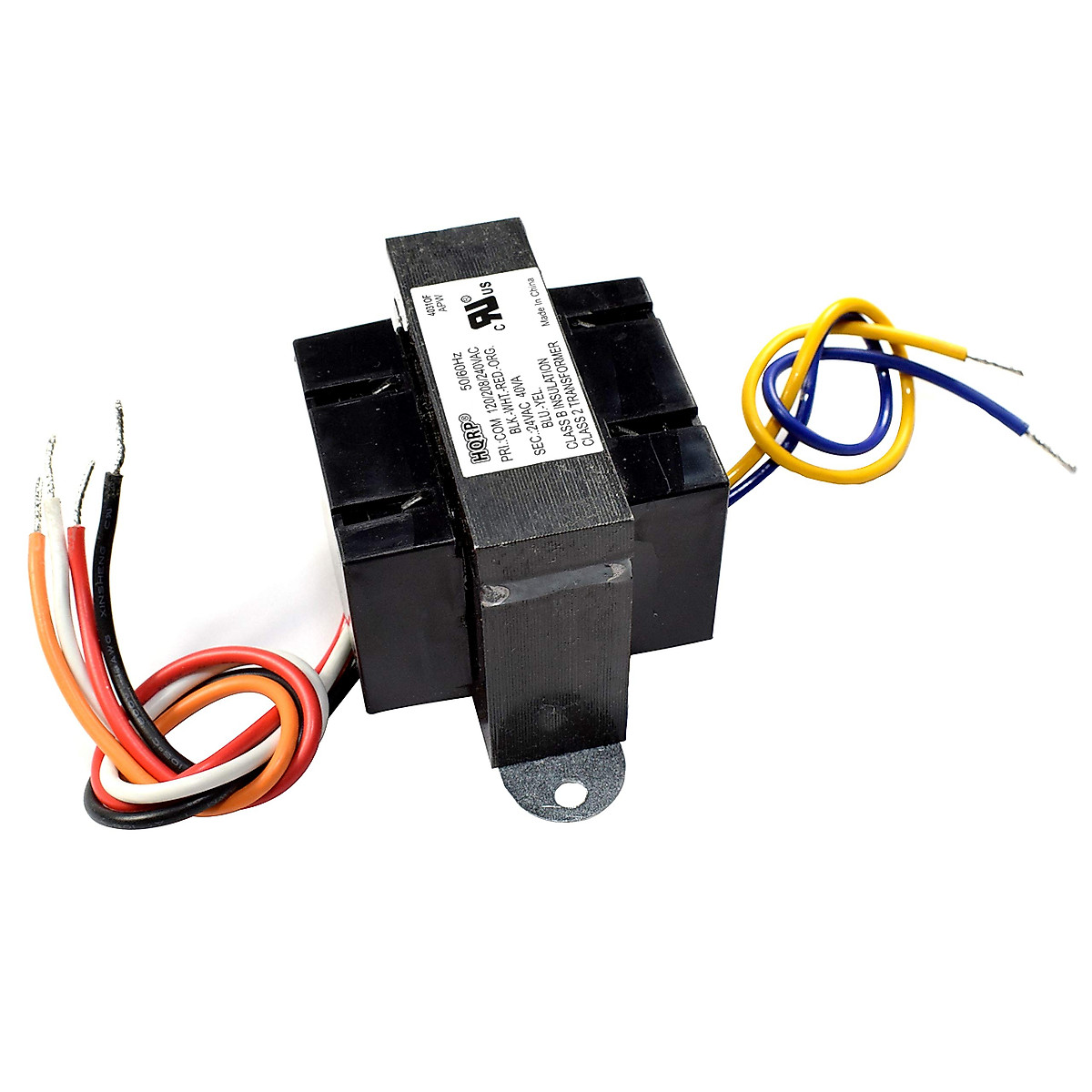 HQRP Transformer Primary 120V-240V, Secondary 24V Compatible with HVAC Furnace, Nest Ecobee Sensi Honeywell Thermostat, Nest Doorbell 120v-240v-to-24v Replacement 40VA Power Supply C(UR) US Certified