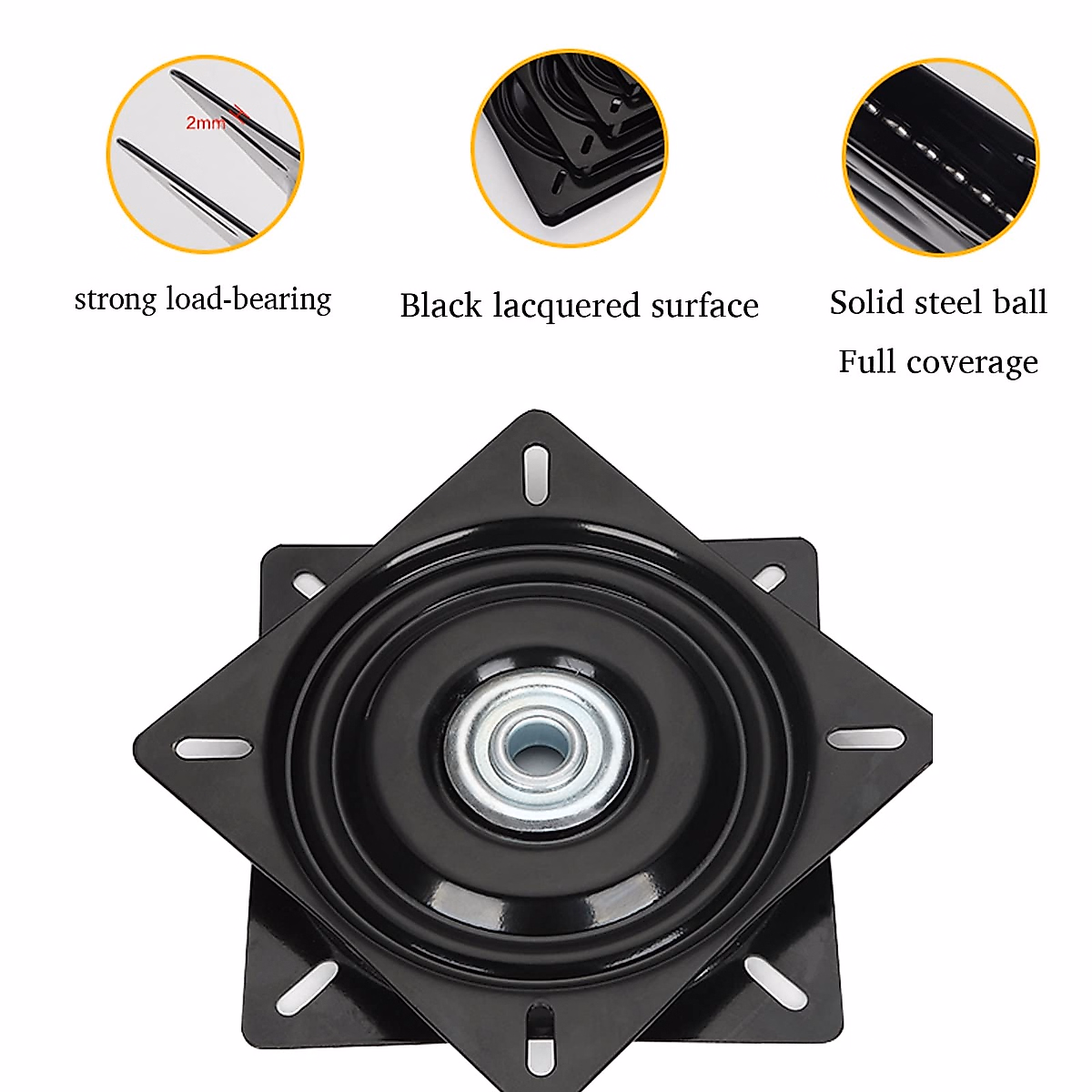 Lazy Susan Hardware Heavy Duty Turntable Bearing Swivel Plate Hardware Cold Rolled Steel Bearing Turntable Bearing 6 8 10 12inch For Recliner Chair Or Furniture