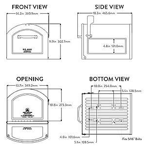 Architectural Mailboxes 950020P-10 Centennial Post Mount Mailbox, Extra Large, Pewter