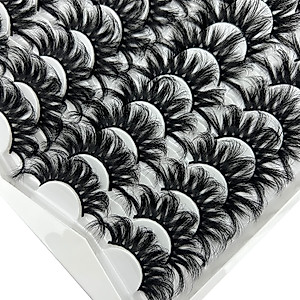 Dramatic 25 MM Mink Lashes Fluffy 5D Mink Eye Lashes Pack Reusable Long Wispies False Eyelashes Bulk