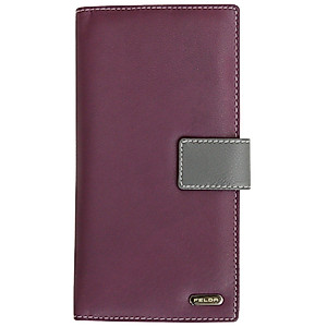 Felda RFID Genuine Leather Phone Purse Ladies Wallet - Holds Mobile Phone, Credit Cards, Banknotes, Coins