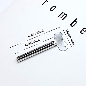 Azure Zone, 10 Pcs Stainless Steel Toothpaste Tube Squeezers Key Roller Tube Creams Paint Squeezer Tool for Bathroom Hair Dye Cosmetic