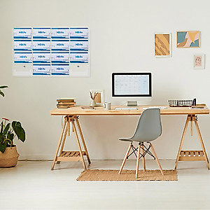 HBlife Clear Acrylic Business Card Holder Wall Mount Sticker Display Rack Multiple Cards Organizer for Gift Cards and Brochures, 16 Pockets