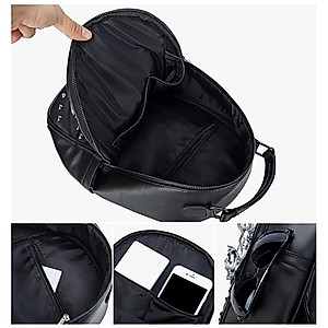 Berchirly 3D Skull Pu Leather Backpacks Women Small School College Bookbag Backpack Black