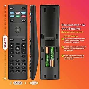 【Pack of 2】 Universal Remote for Vizio Smart TV, 2 Piece Replacement for Vizio-Smart-TV-Remote, XRT136