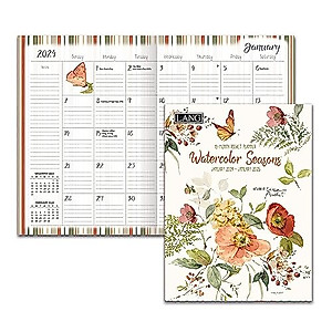 Lang Companies, Watercolor Seasons Monthly 2024 Pocket Planner
