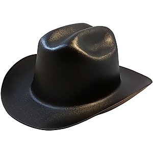 Western Cowboy Hard Hat with Ratchet Suspension (Orange)