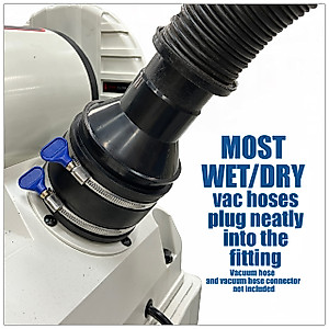 Peachtree Woodworking Supply 4 inch to 2-1/2 inch Reducer with 4 inch Flexible Cuff Rubber Coupler Fitting and Stainless Steel Hose Clamps with Turn Key Thumb Screw to Tighten & Loosen