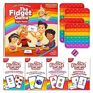 The Fidget Game Kindergarten Learning Bundle - Learn to Read in Weeks, Master 500 Flash Cards - High-Frequency Dolch Sight Words, Numbers, Addition & Subtraction & Shapes - for Pre-K to Grade 3