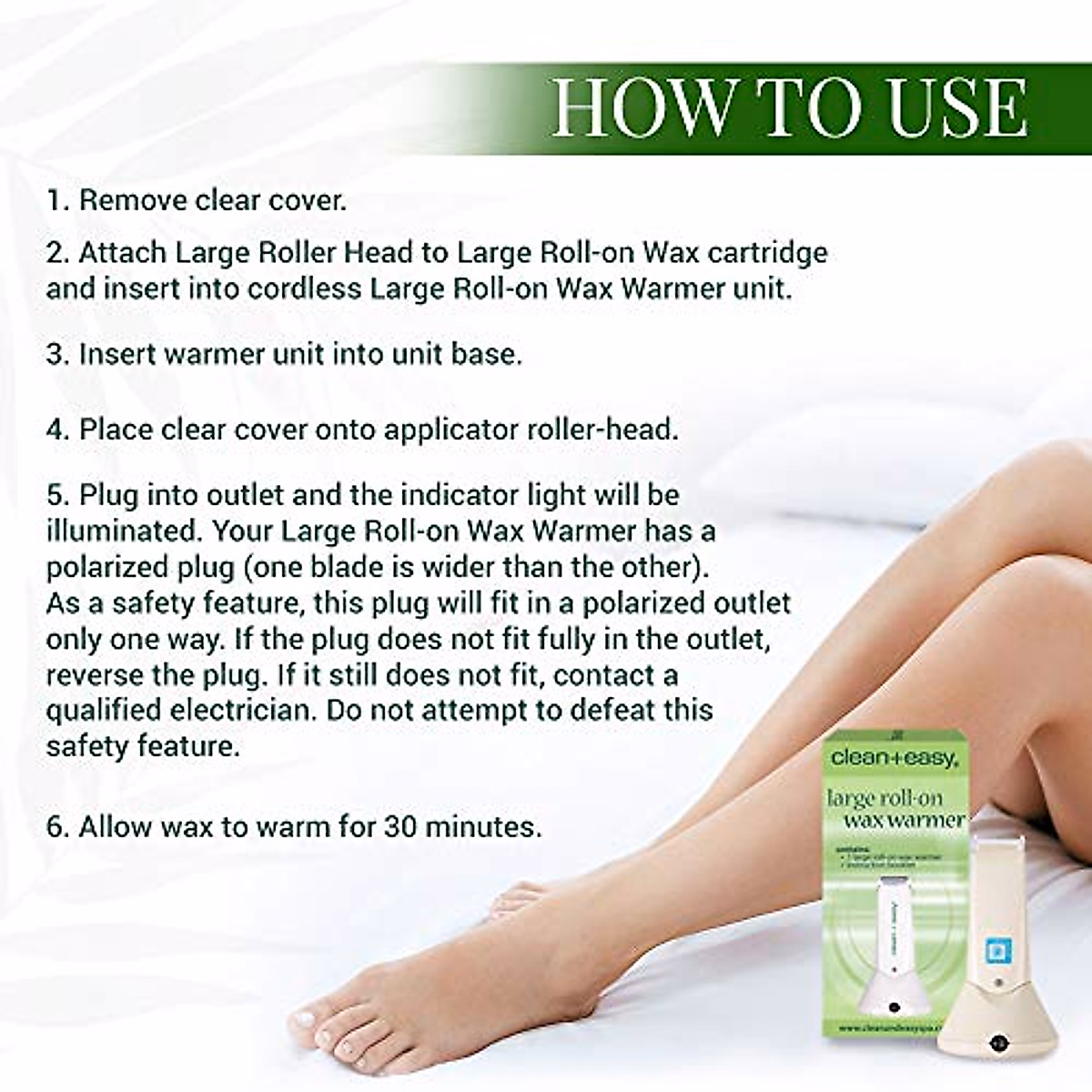 Clean + Easy Professional Waxing Spa System, Large Roll-on Wax Warmer, Unit Only (120V)