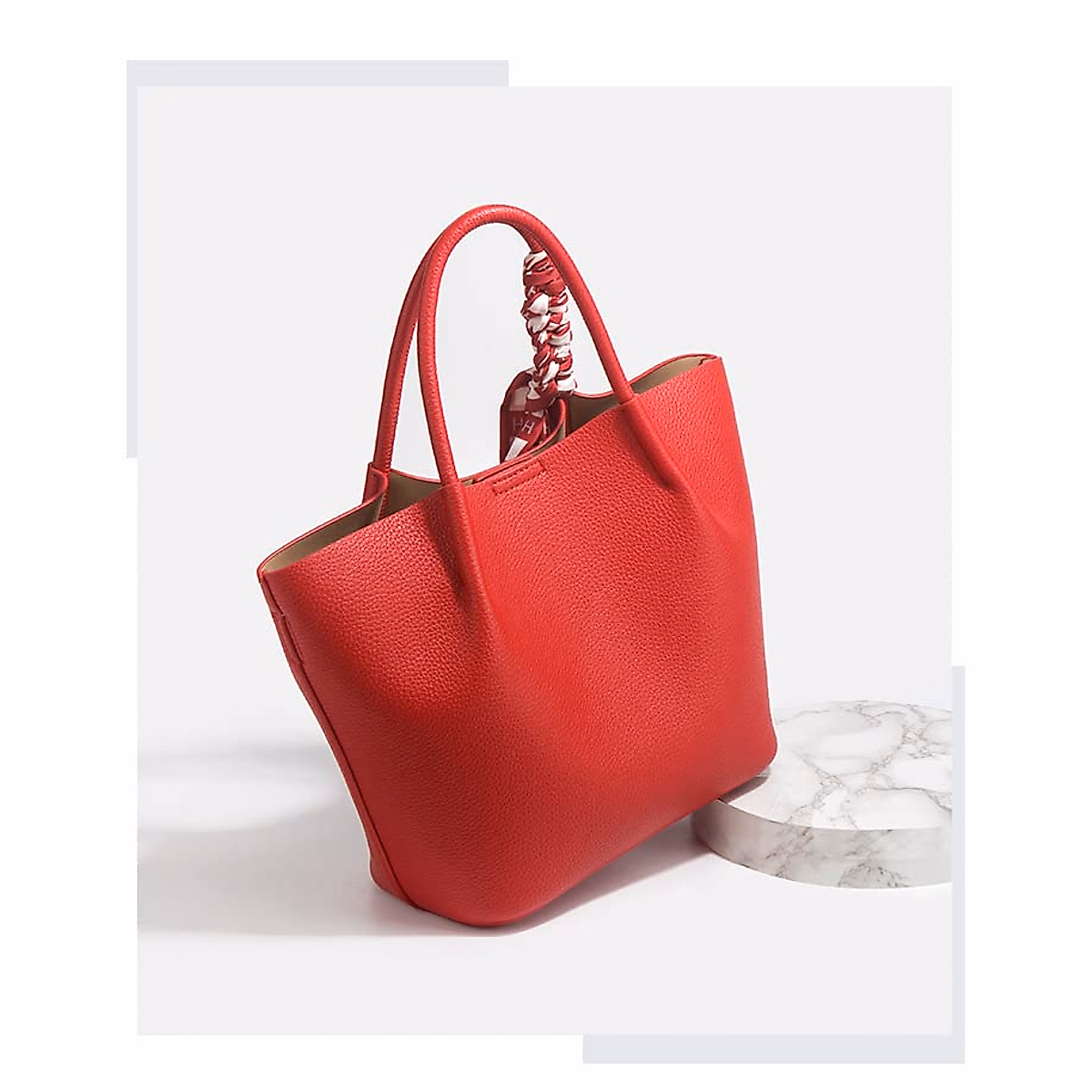 Bagkcopp Set of 2 Red Purses and Handbags for Women Shoulder Tote Bags Top Handle Satchel,Bride and Bridesmaid Handbag