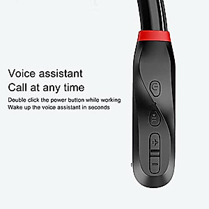 Yunseity Bluetooth Neckband Headphones, Wireless Stereo Noise Cancelling Earphones with 100 Hours Battery Life, Magnetic Lightweight Sports Headset Voice Assistant, for Running Workout