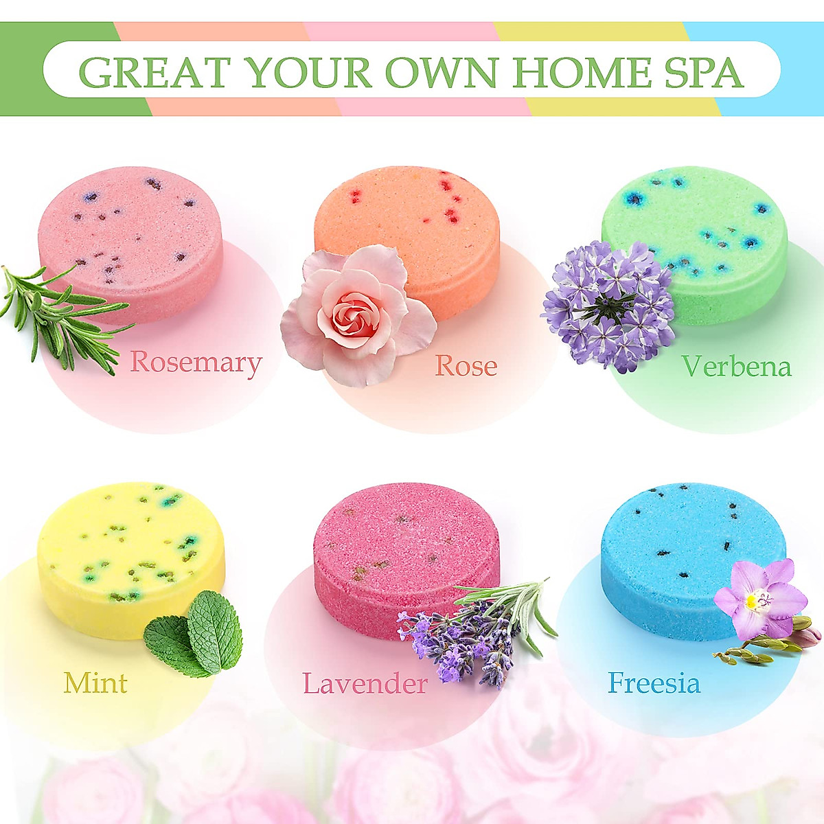 Shower Steamers Aromatherapy, 30PCS Natural Organic Shower Bombs with Essential Oils for Home Spa, Birthday Christmas Gift Basket for Women/Men